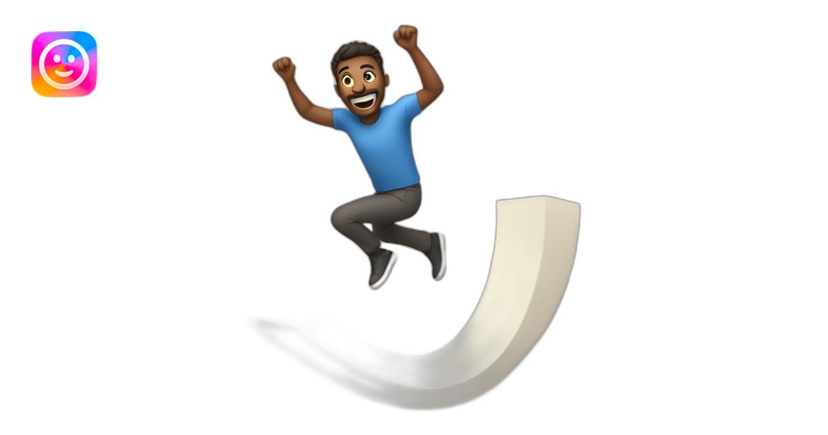 man jumping over curve emoji | AI Emoji Generator