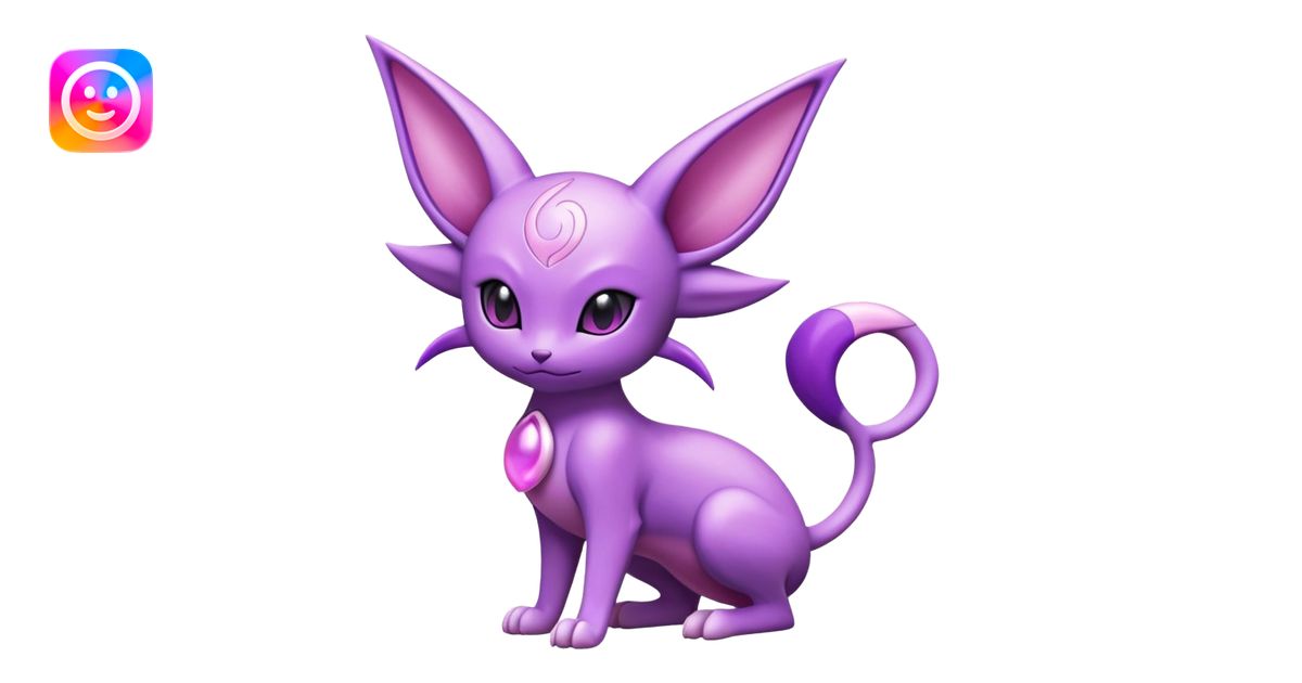 Noibat-Mewtwo-Espeon-Delcatty-hybrid emoji | AI Emoji Generator
