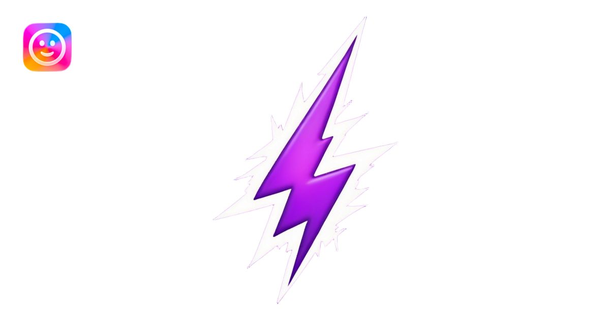 purple Lightning bolt emoji | AI Emoji Generator
