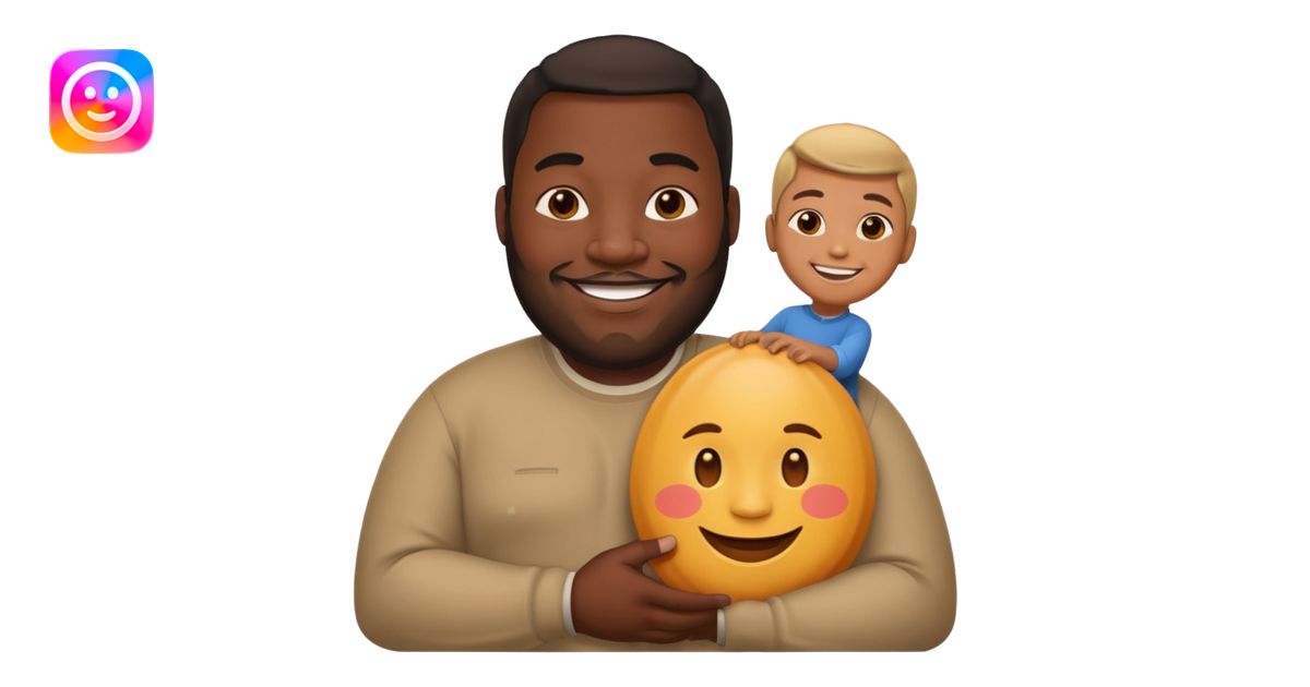 Big black man holding dih emoji | AI Emoji Generator