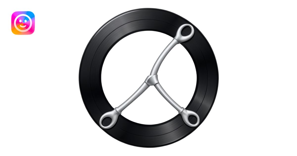 A vynil of Conan Gray's wishbone emoji | AI Emoji Generator