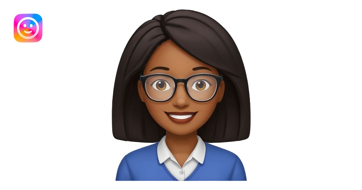 Black female teacher emoji | AI Emoji Generator