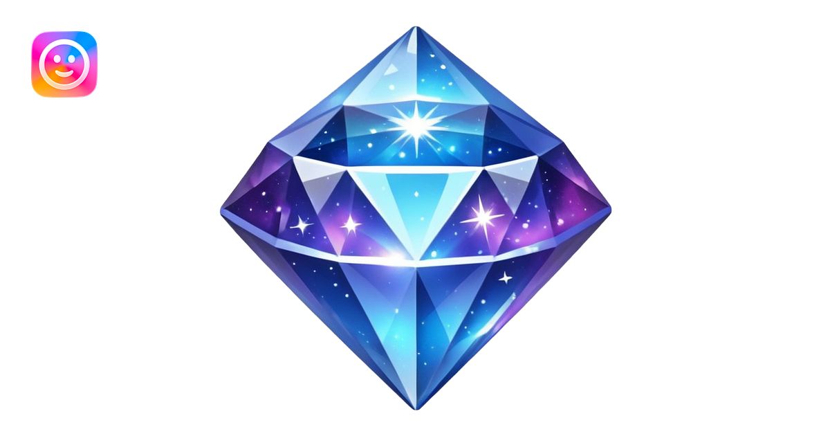 Galaxy within a diamond emoji | AI Emoji Generator