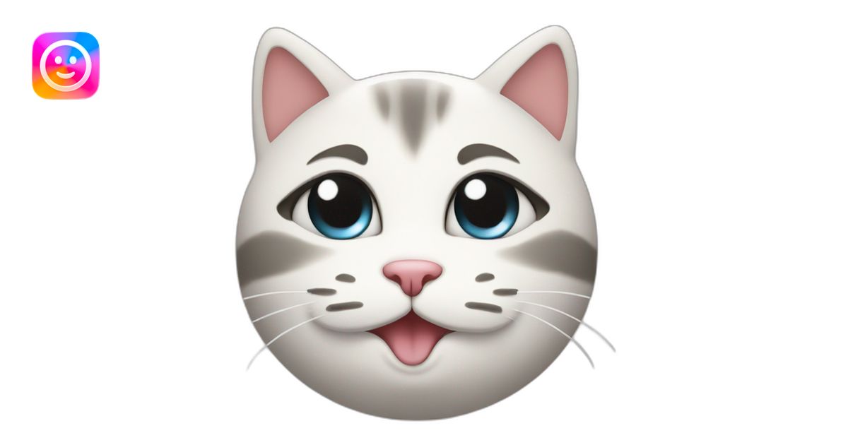 Smiley cat face emoji | AI Emoji Generator