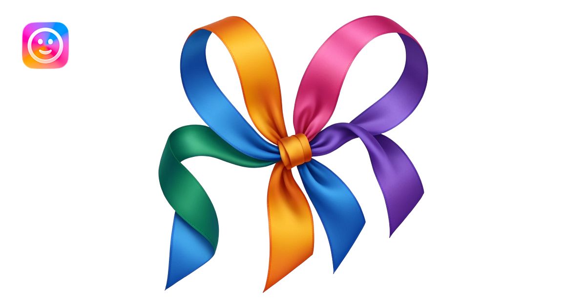 Ribbon of same design in all colors emoji | AI Emoji Generator