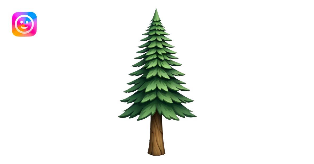 A tall pine tree with layered, pointed branches.