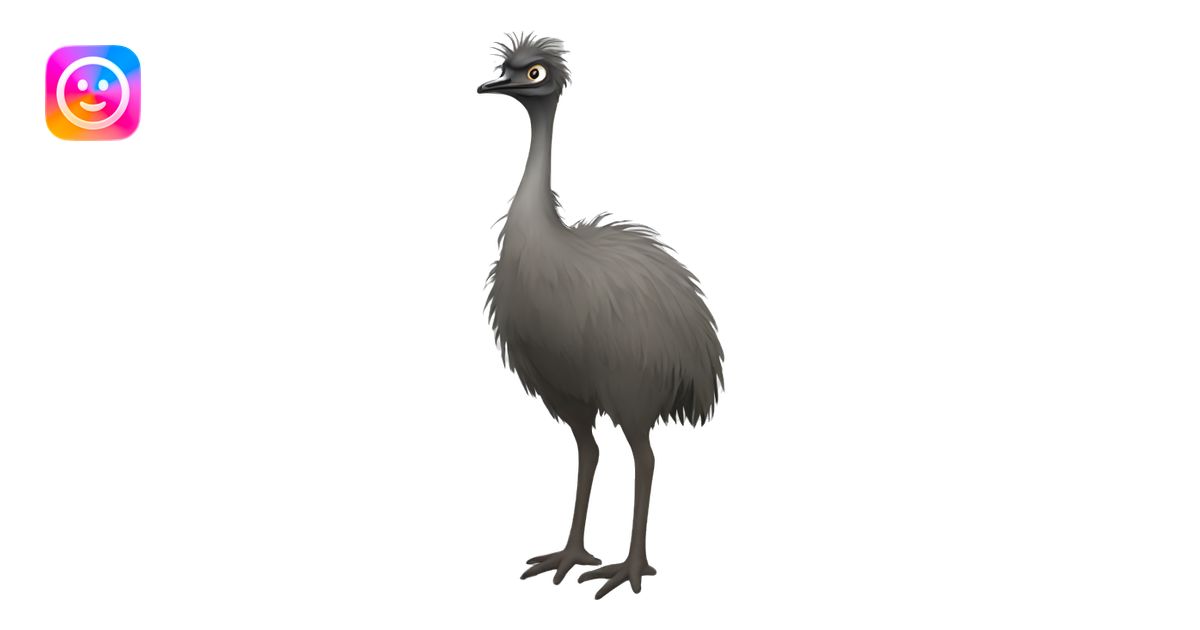 Emu full body emoji | AI Emoji Generator