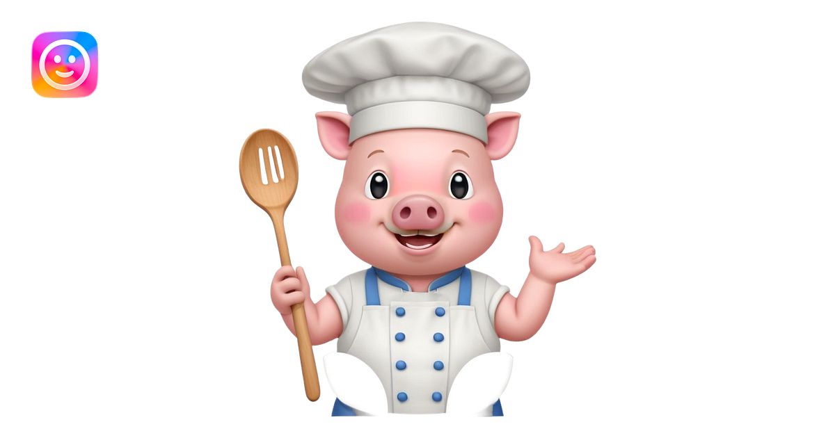 pink chef animal emoji | AI Emoji Generator