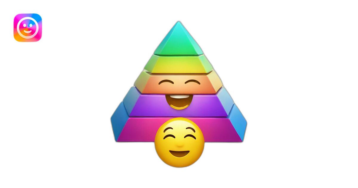 An emoji representing the Pyramid feeling of joy using a combination of ...