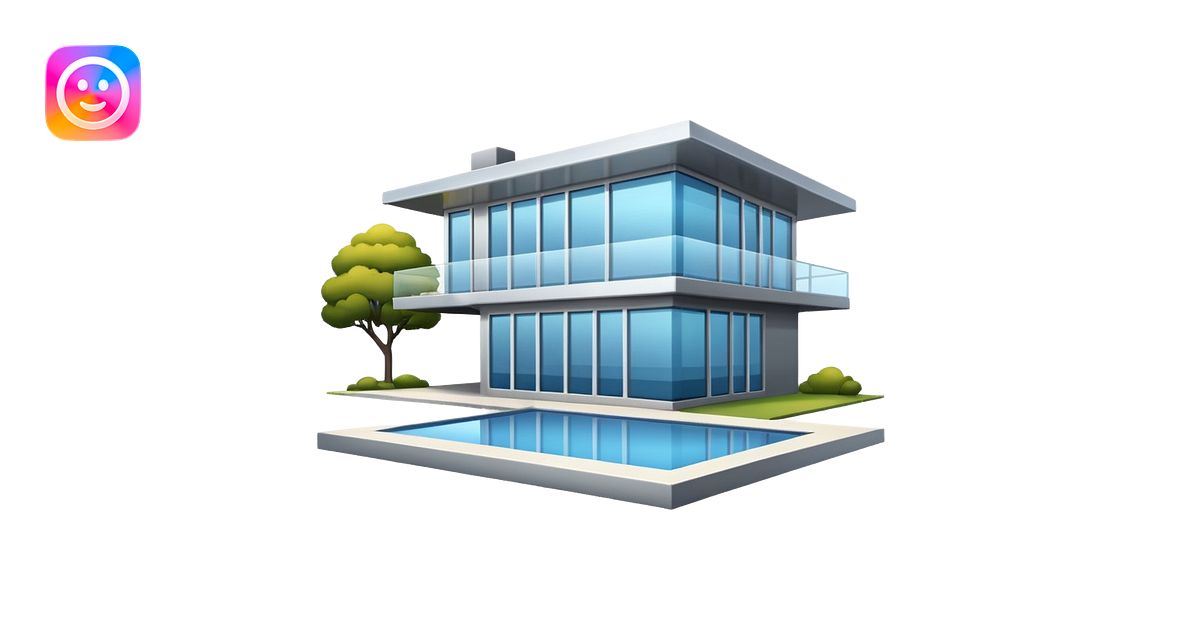 a modern house emoji | AI Emoji Generator
