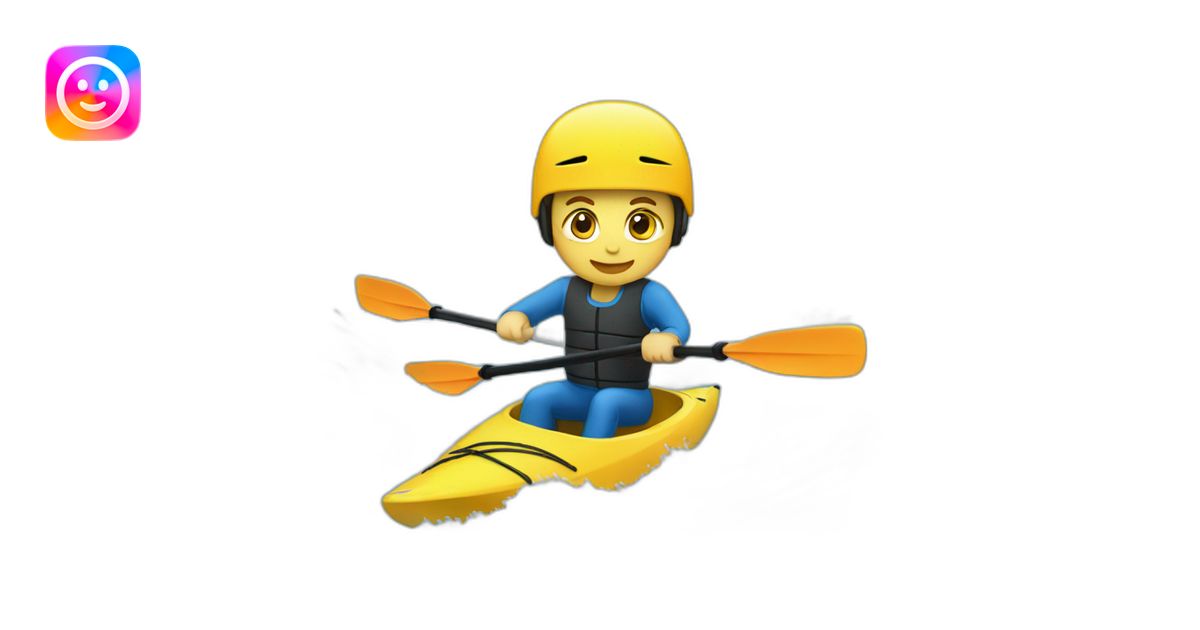 Kayak slalom emoji | AI Emoji Generator