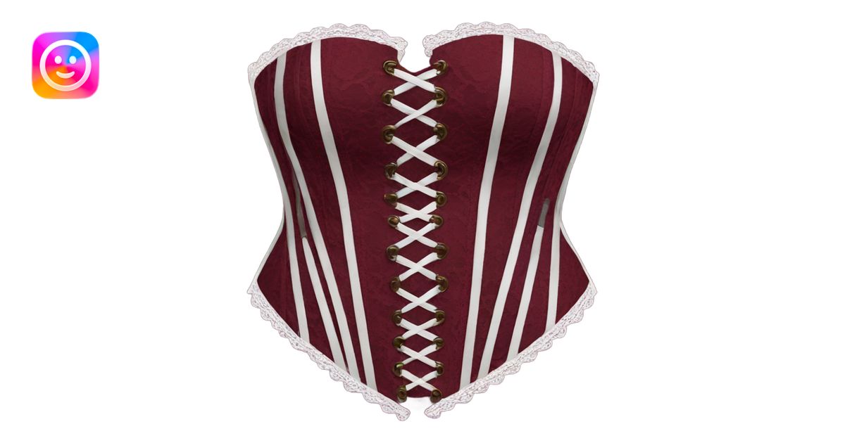 burgundy lace corset emoji | AI Emoji Generator