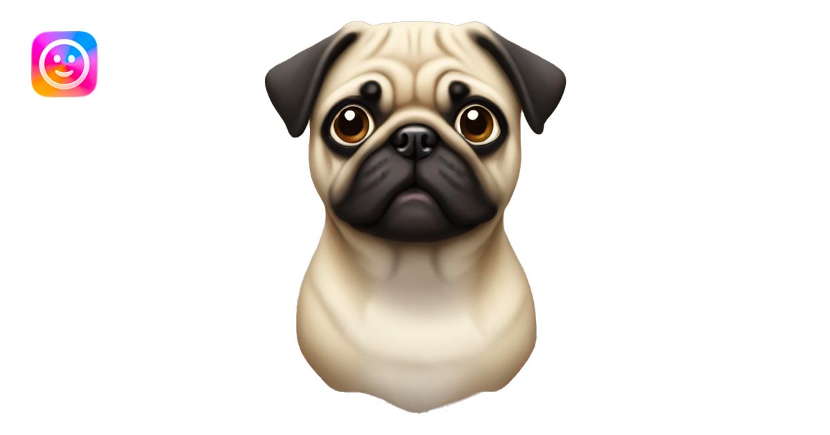 Perro pug emoji | AI Emoji Generator
