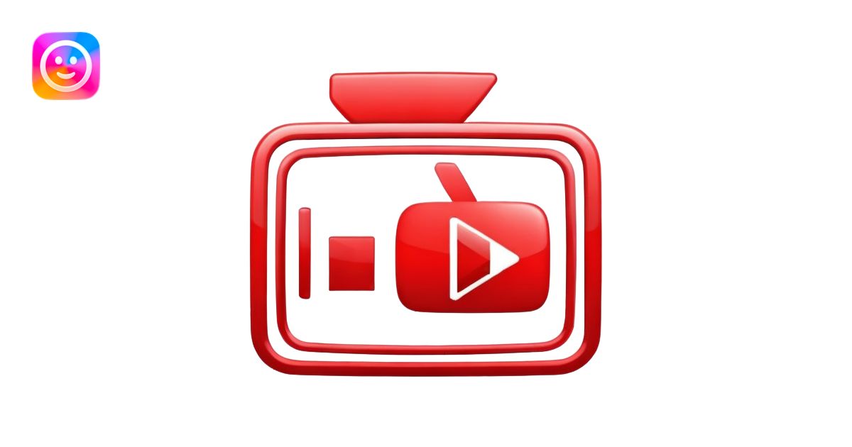 YouTube logo red emoji | AI Emoji Generator