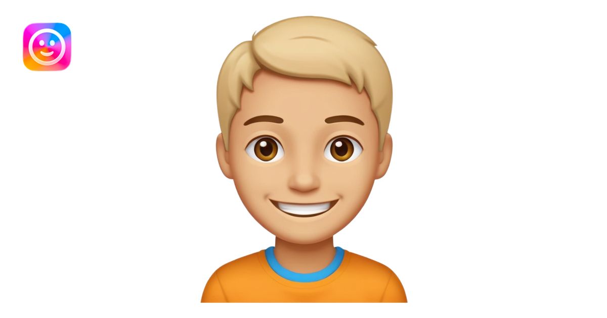 2D line-drawn character + small bright shop emoji | AI Emoji Generator