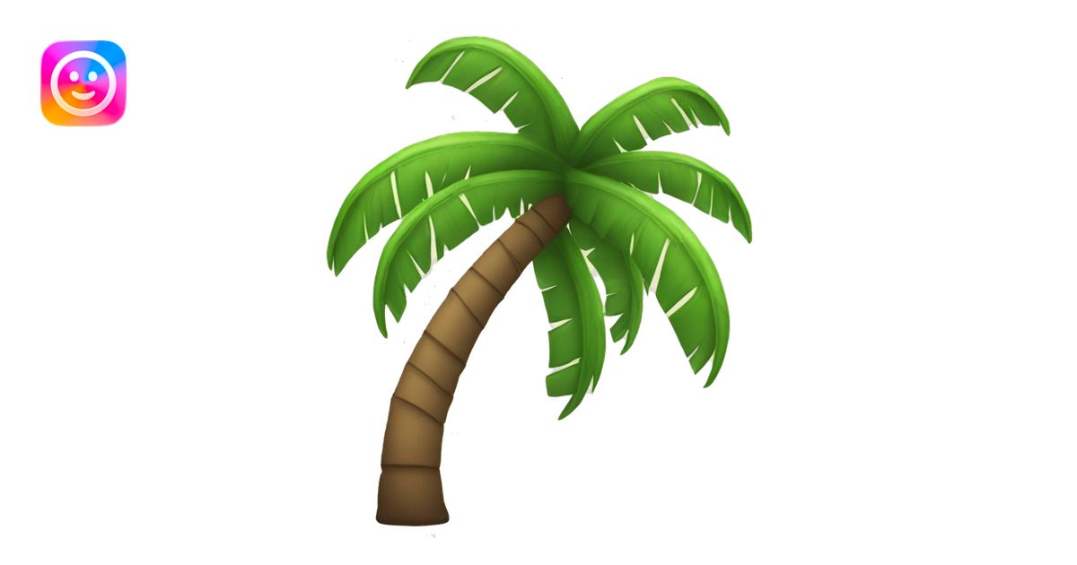Palm tree on island emoji | AI Emoji Generator