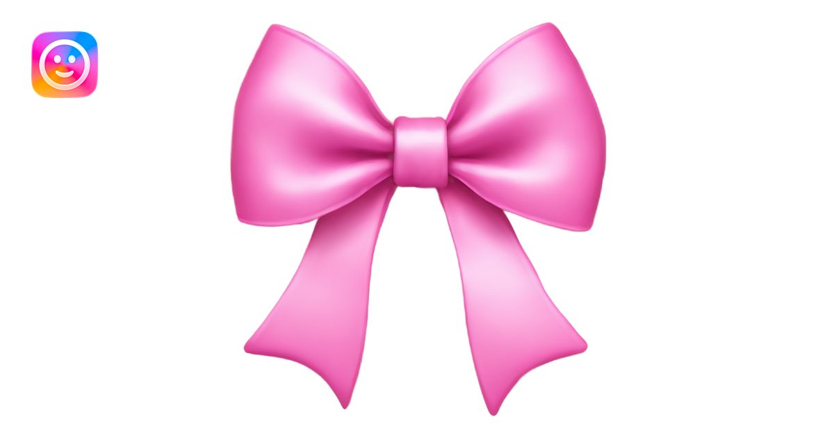 Tilted pink bow emoji | AI Emoji Generator
