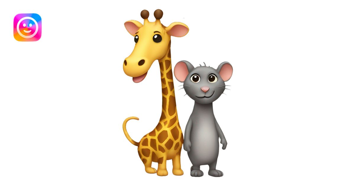Rat and giraffe best friends emoji | AI Emoji Generator