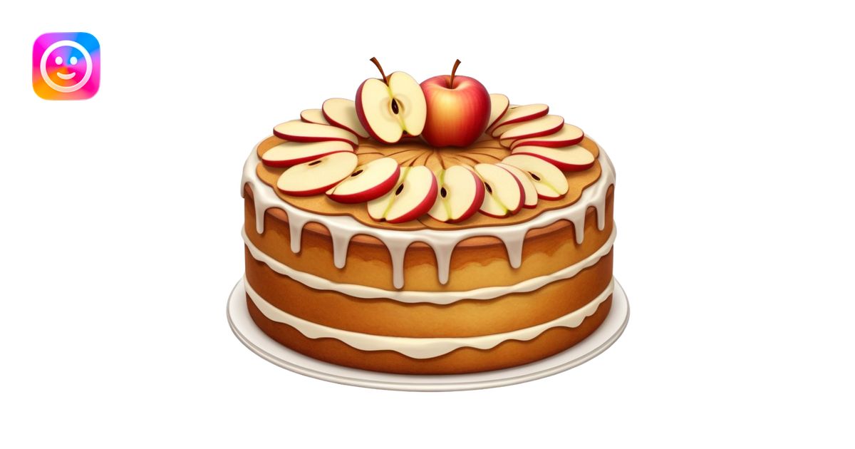 cinematic-realistic-apfelkuchen-cake-emoji,-depicted-as-a-classic-cake ...