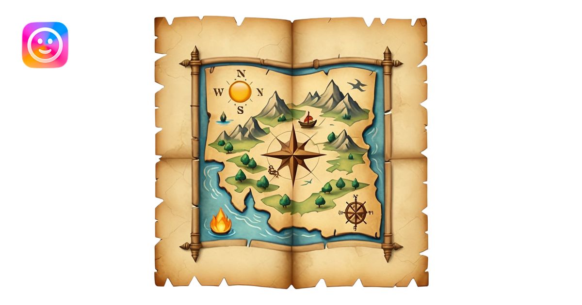ancient map emoji | AI Emoji Generator