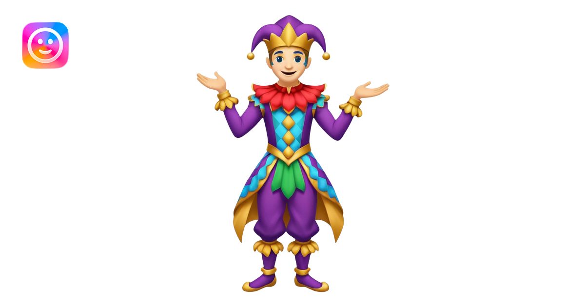 royal jester, full body emoji | AI Emoji Generator