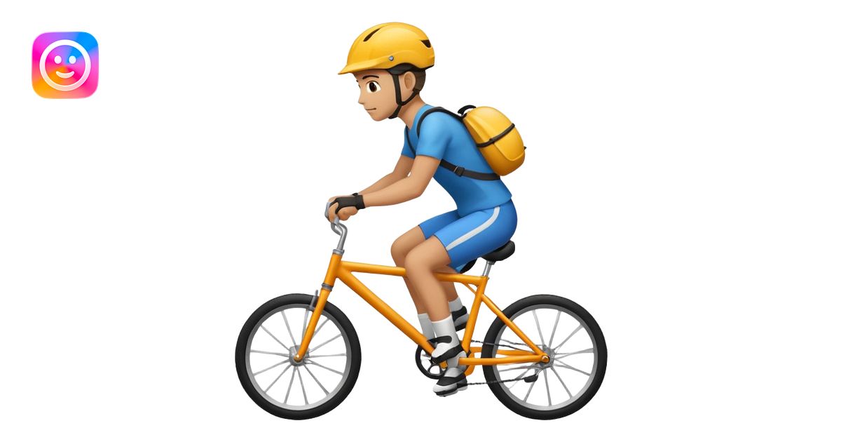 Riding bike emoji | AI Emoji Generator