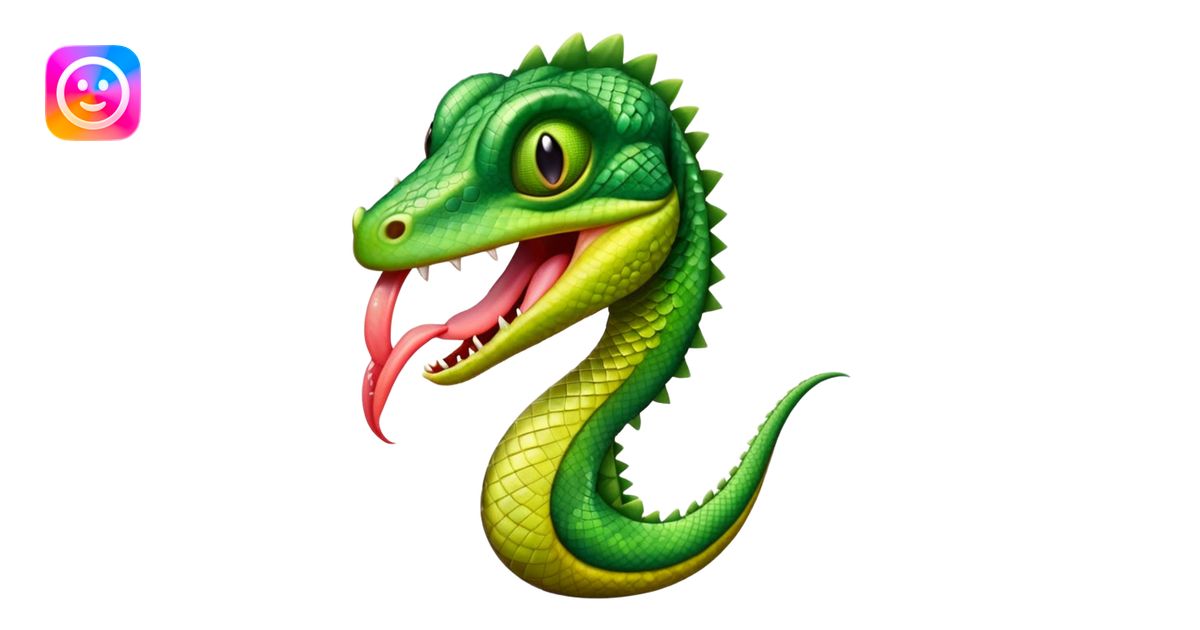A lizard sticking its tongue out emoji | AI Emoji Generator
