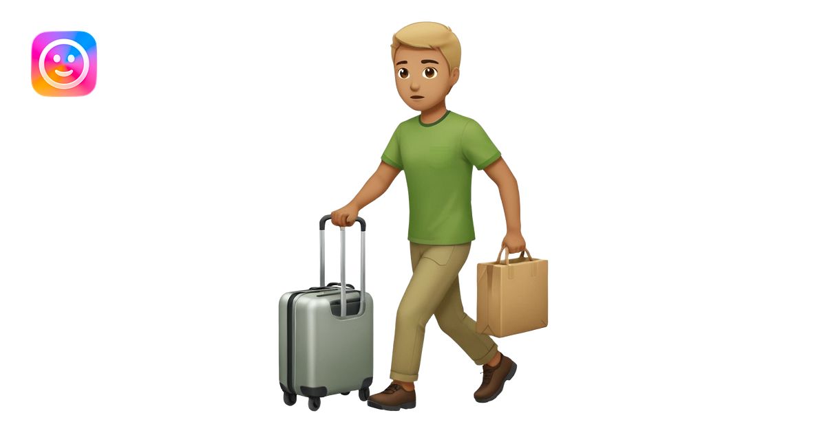 Tourist Character in green Shirt Moving with purpose through the ...