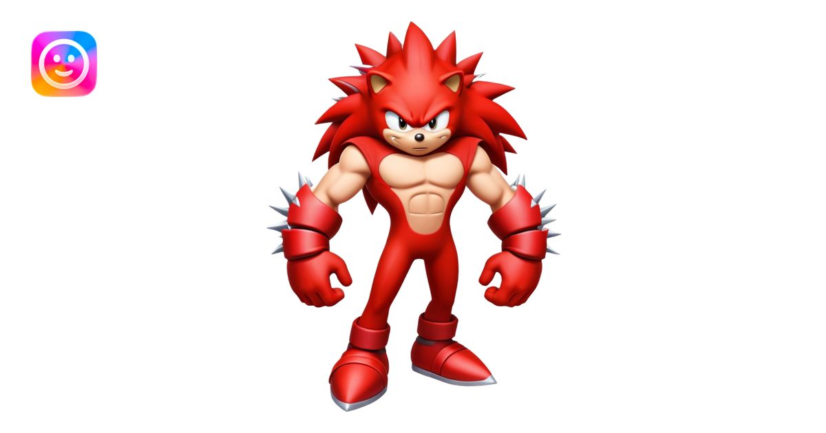 Knuckles from sonic the hedgehog emoji | AI Emoji Generator