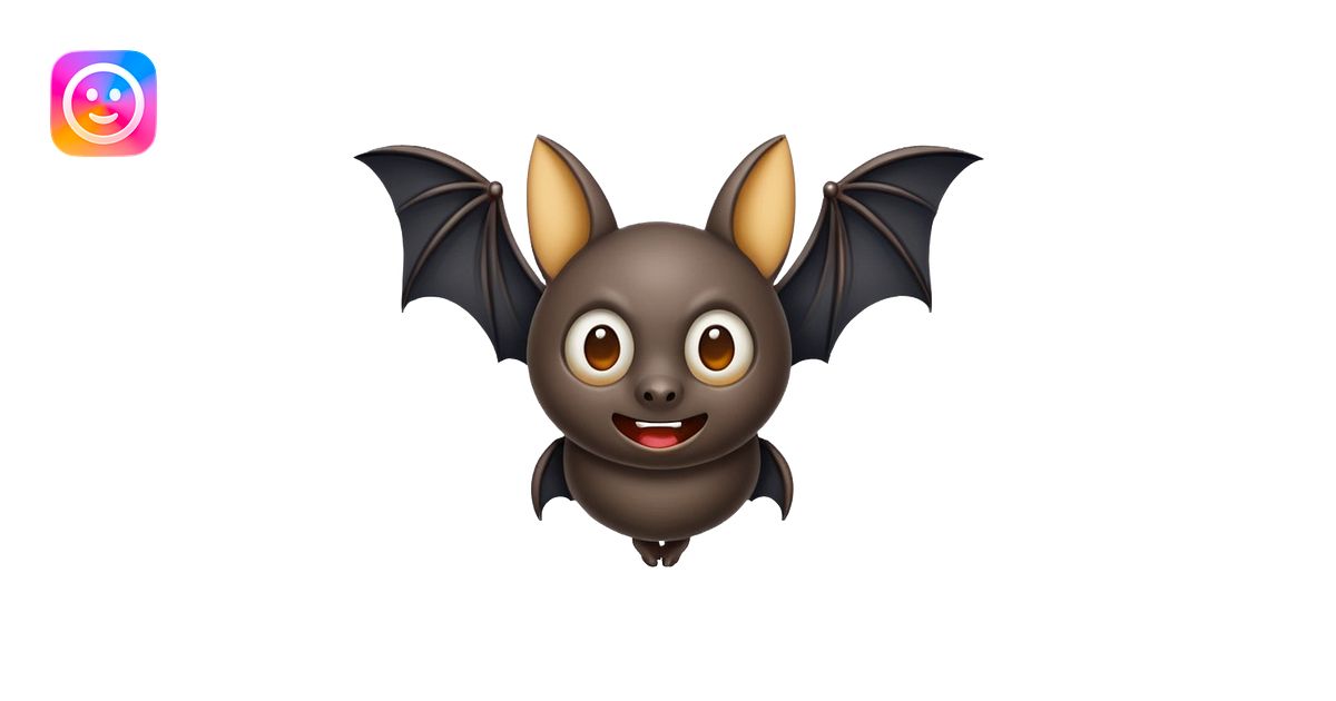 Flying bat emoji | AI Emoji Generator