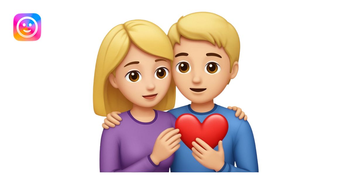 Couple being intimate emoji | AI Emoji Generator