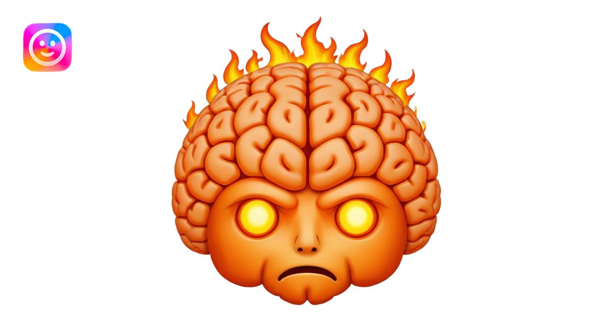 Brain on fire emoji | AI Emoji Generator