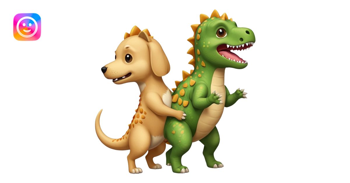 a golden retriever with a dinosaur costume thats killing a chihuahua ...
