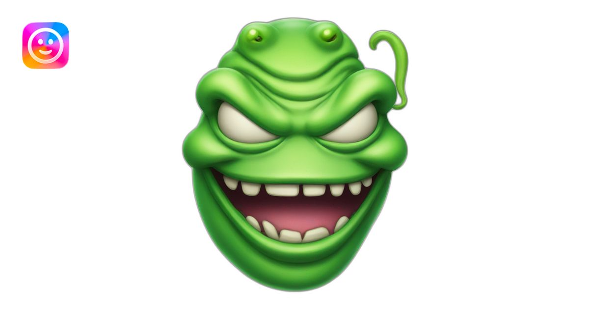 Slimer ghostbusters emoji | AI Emoji Generator