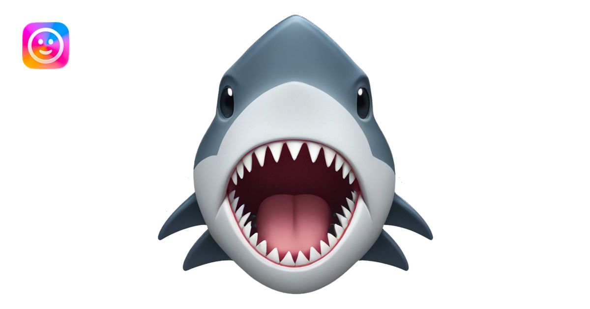 shark with sharp teeth chomping emoji | AI Emoji Generator