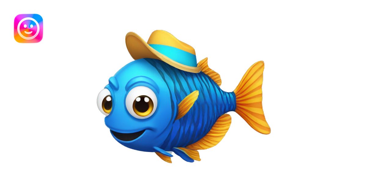 Fish with sombrero emoji | AI Emoji Generator