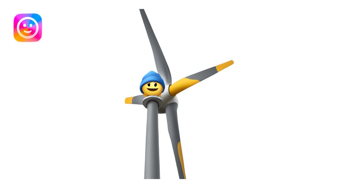Guy on a wind turbine emoji | AI Emoji Generator