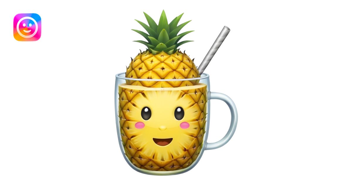 Pineapple in a cup emoji | AI Emoji Generator