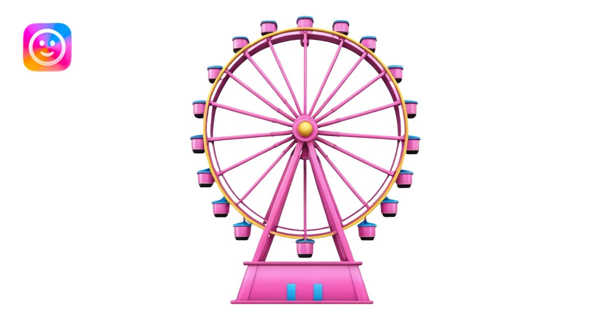 mix pink Ferris wheel emoji | AI Emoji Generator