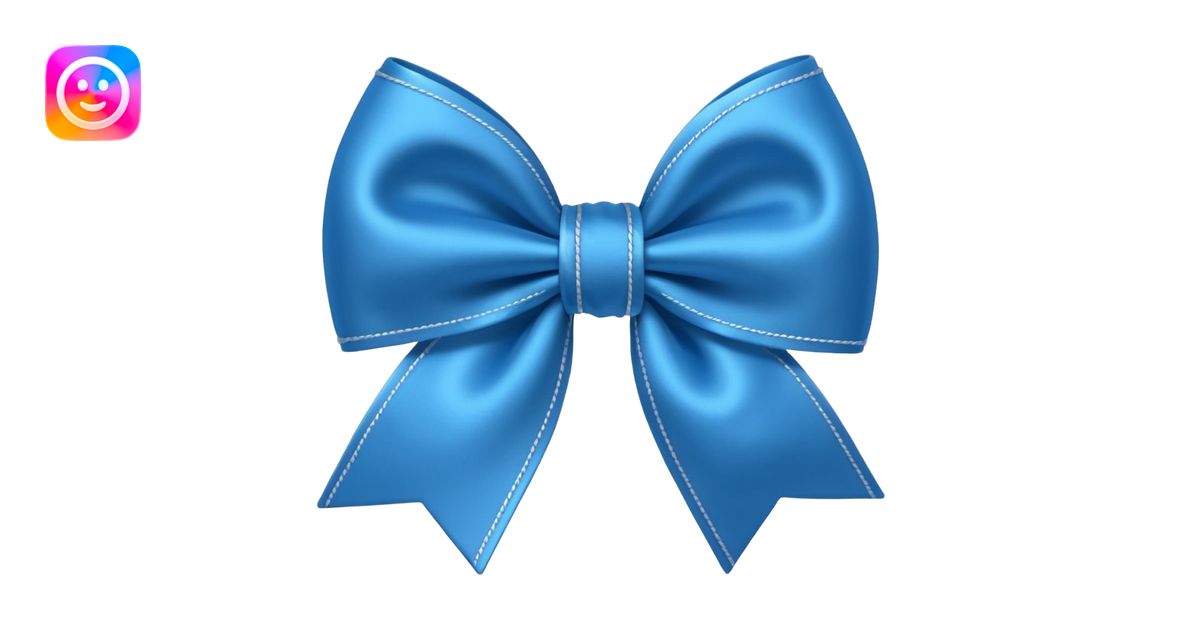 Laço azul bebê emoji | AI Emoji Generator