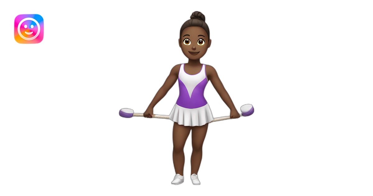 Gymnast with clubs emoji | AI Emoji Generator