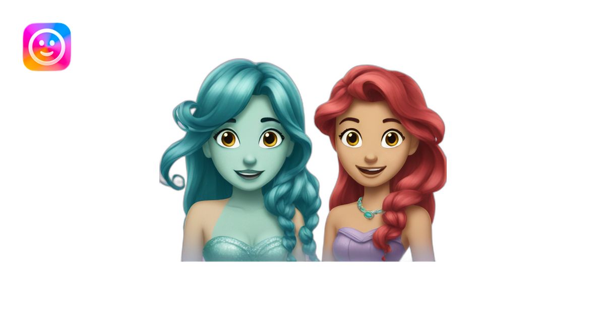 vayana and ariel disney emoji | AI Emoji Generator