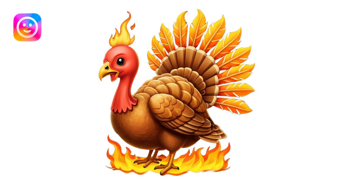 Turkey on fire emoji | AI Emoji Generator