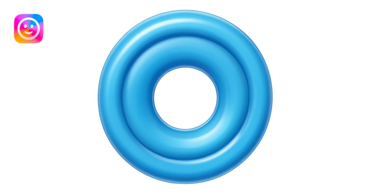 blue ringed-shaped candy with a hole in the middle emoji | AI Emoji ...