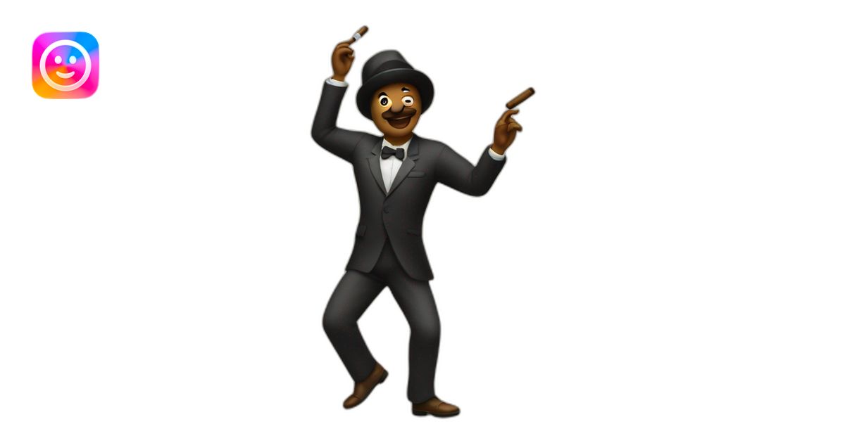Someone dancing with a cigar emoji | AI Emoji Generator