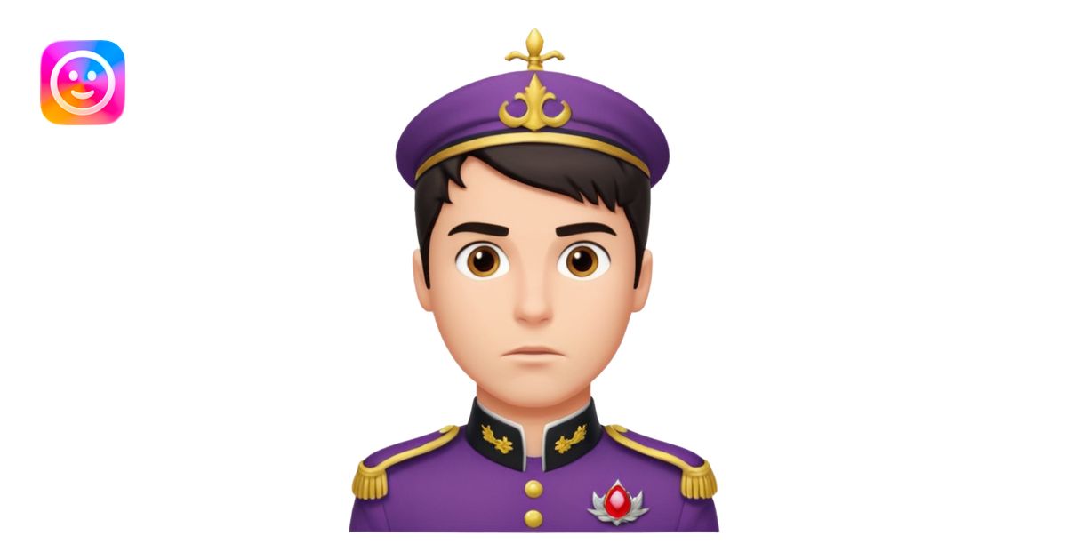 prince eric with serious facial expression and prince uniform emoji ...