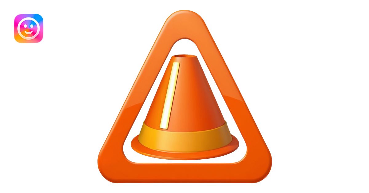 Cono naranja obra construcción emoji | AI Emoji Generator