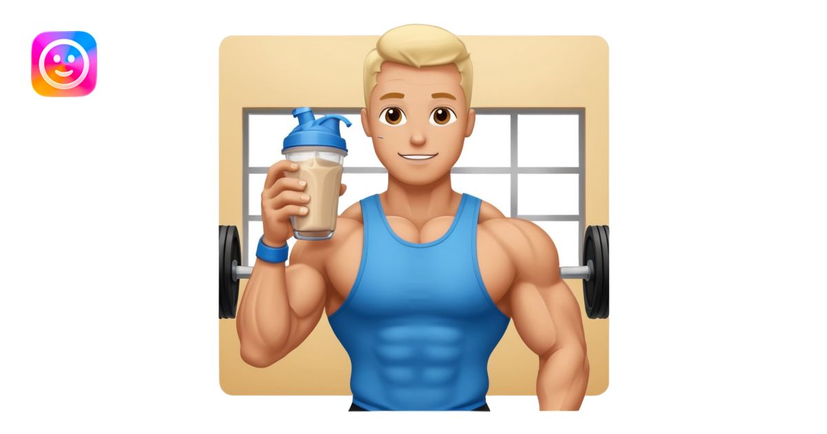 protein shake in shaker for bodybuilders emoji | AI Emoji Generator