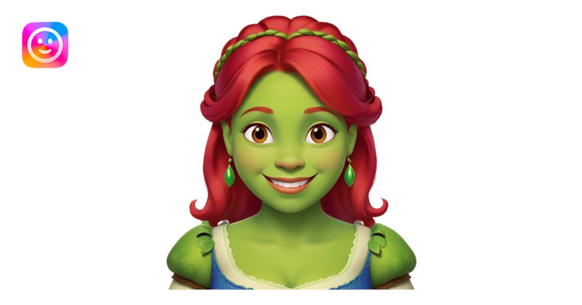 Fiona from Shrek iconic face emoji | AI Emoji Generator