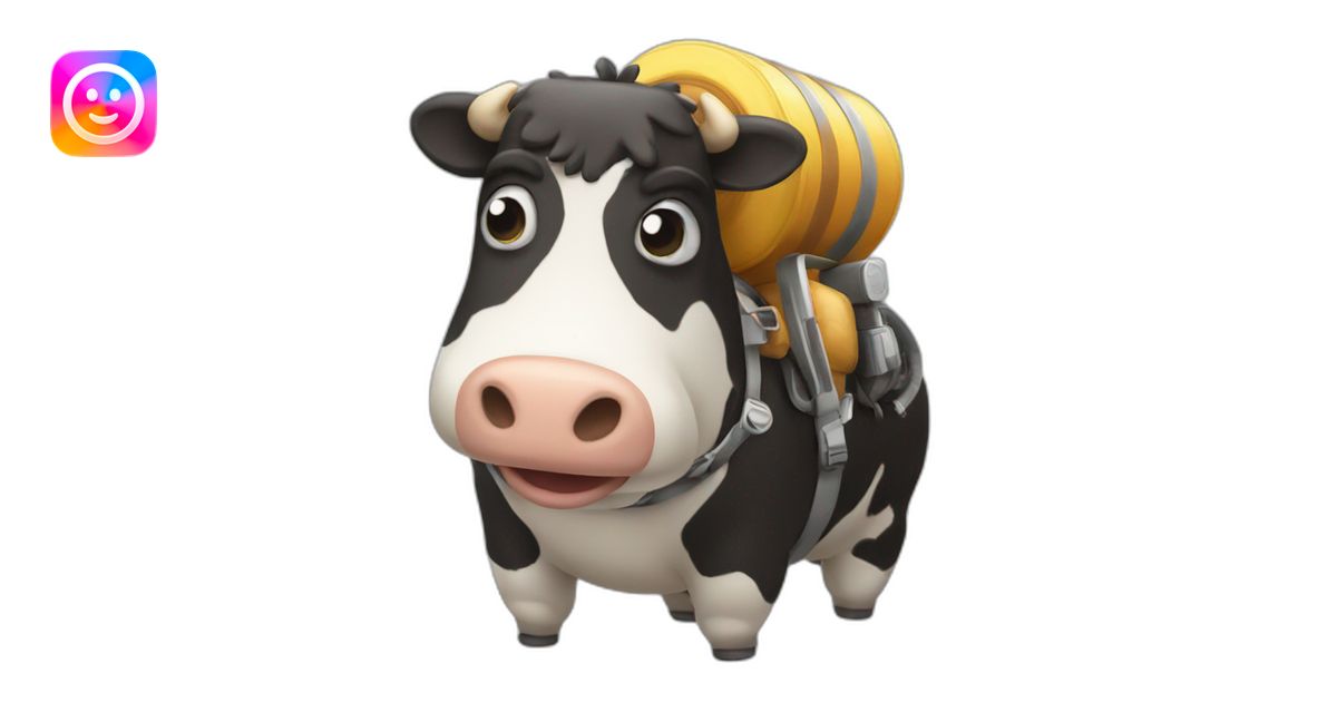 fat cow jetpack emoji | AI Emoji Generator